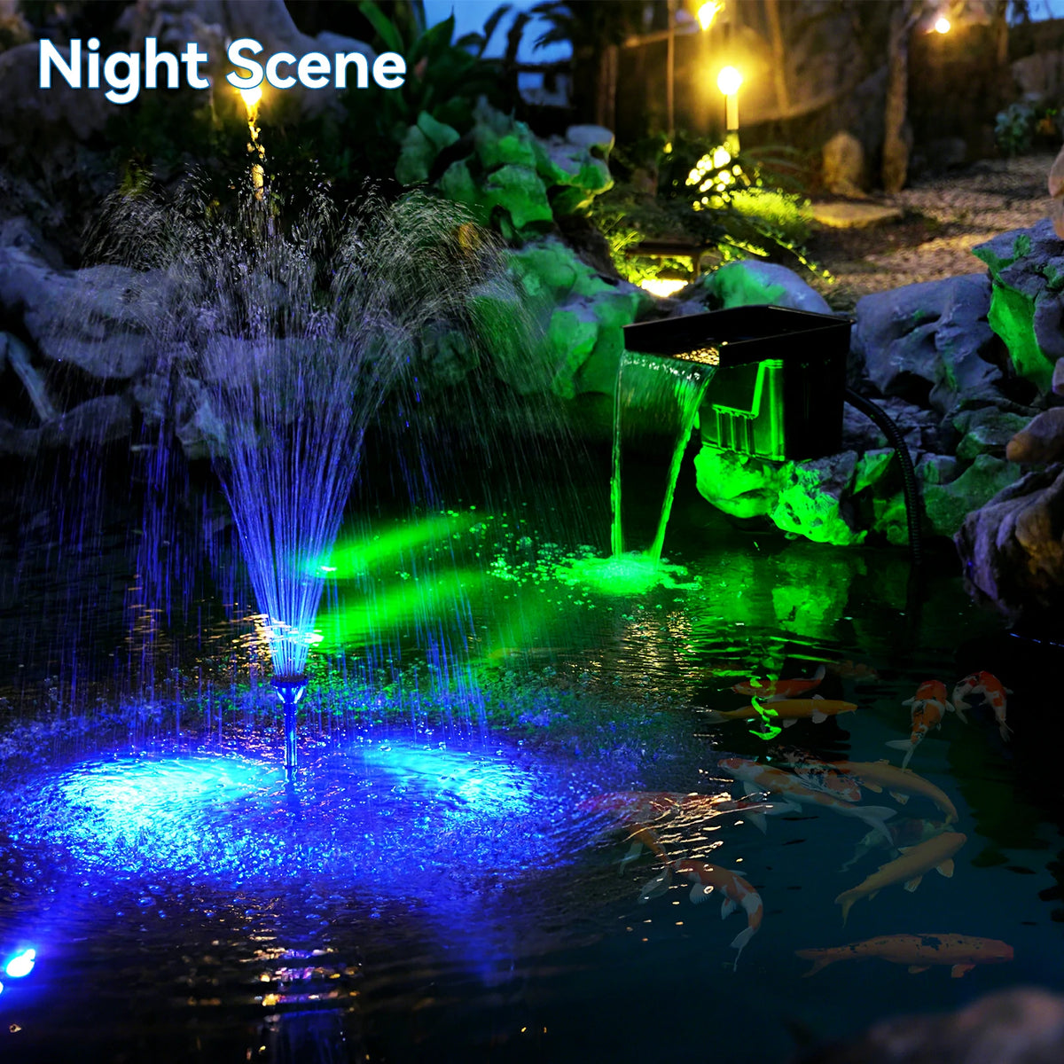 6′ x 6′ Pond Advanced Kit | 5-in-1 Filter, Waterfall, Lights, Pond Lin