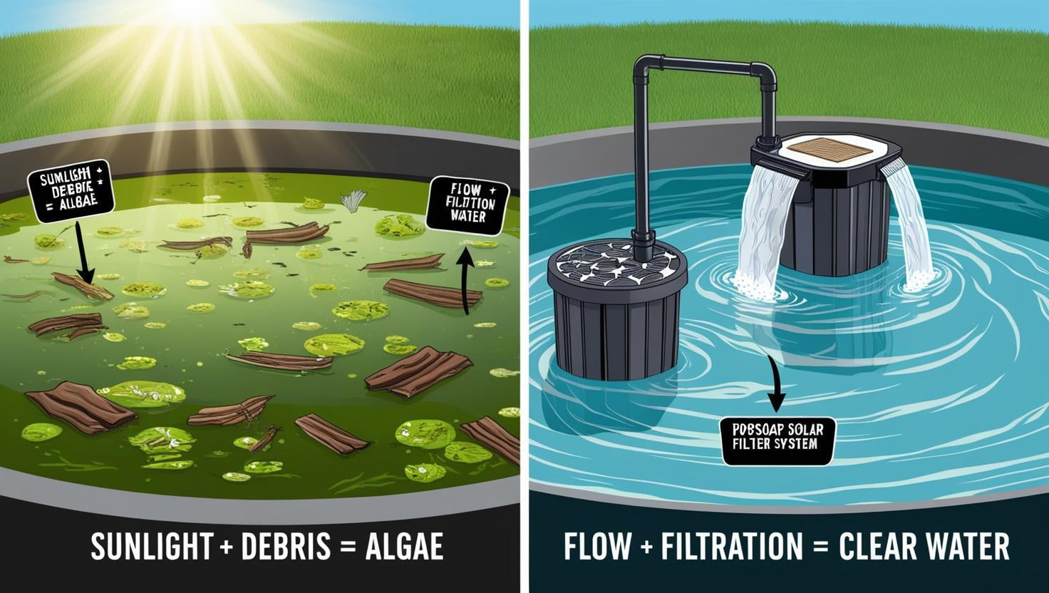 How to Remove Algae from an Exterior Water Fountain with Easy Eco-Frie